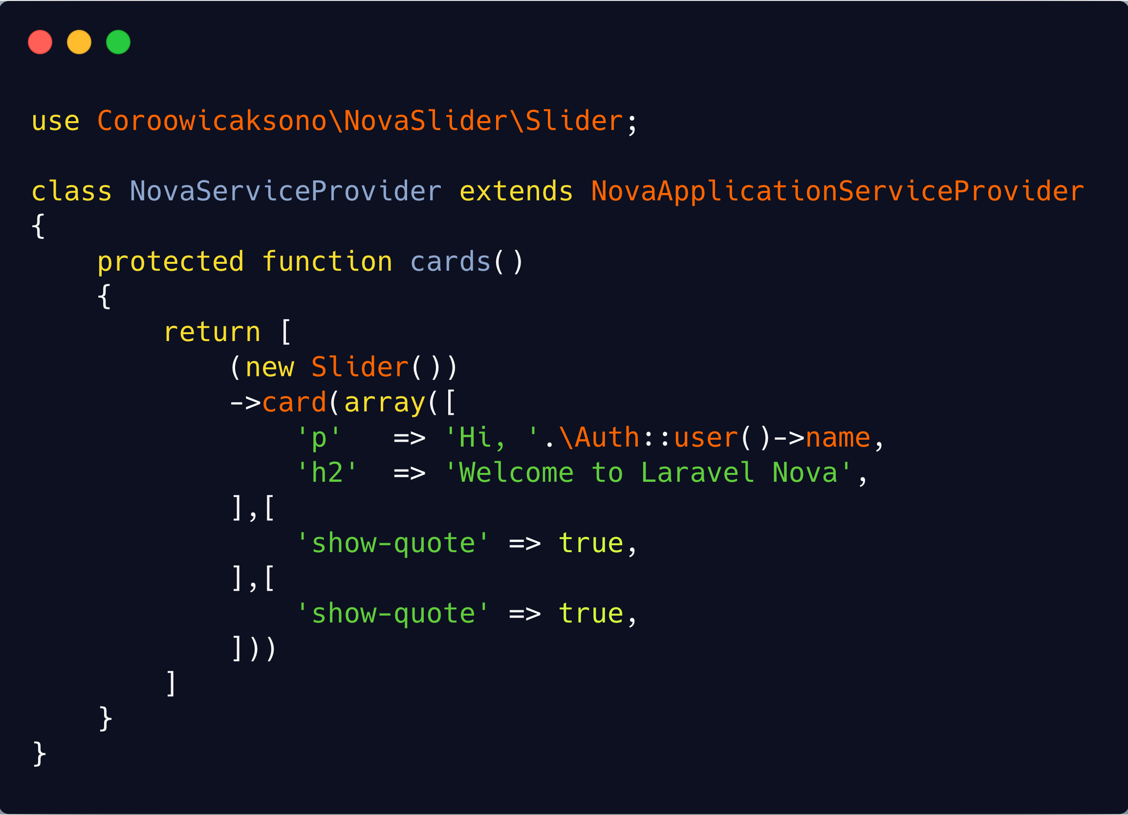 Nova Carousel | Laravel Nova Package Nova Carousel | Laravel Nova Package